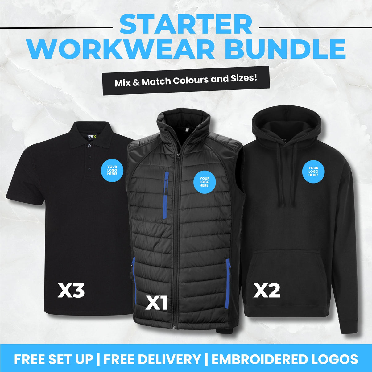Starter Workwear Bundle - Personalised Embroidery Workwear – Prints Plus